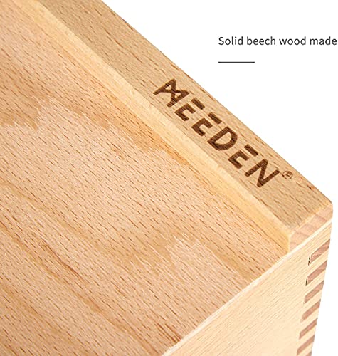 MEEDEN 4-Drawer Artist Supply Storage Box - Portable Foldable Multi-Function Beech Wood Artist Pencil & Brush Storage Box with Drawer & Compartments for Pastels, Pencils, Pens, Brushes, Stamp