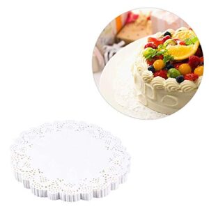 Tim&Lin White Lace Paper Doilies - 10 inch Round Paper Doilies - Disposable Paper Placemats - for Wedding, Birthday, Cakes, Desserts, Tableware Food Decoration, Pack of 100