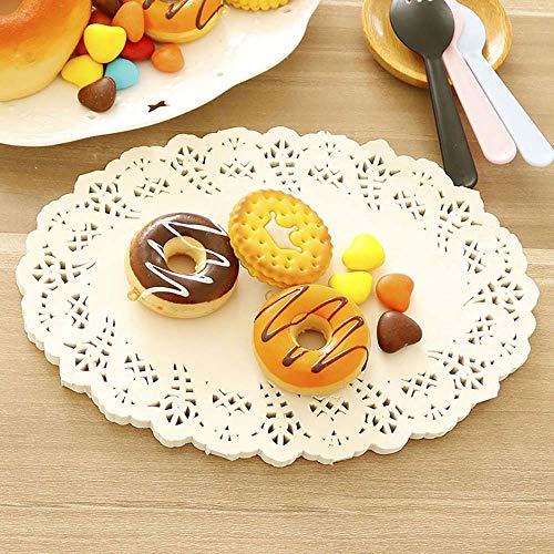 Tim&Lin White Lace Paper Doilies - 10 inch Round Paper Doilies - Disposable Paper Placemats - for Wedding, Birthday, Cakes, Desserts, Tableware Food Decoration, Pack of 100