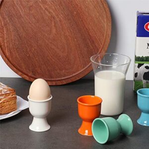 ONTUBE Porcelain Egg Cups,Ceramic Egg Stand Holders for Hard Boiled Eggs Set of 8,MixColor