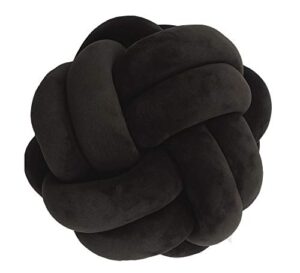 cyprinus carpio elastic vevet 2 strands handmade weave safa pillow knot pillow ball,floor cushion household throw pillow decoration 10.6 inch(black