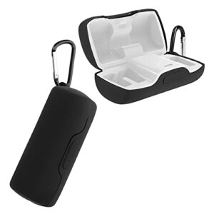 kwmobile case compatible with bose soundsport free case - silicone cover holder for earbuds - black