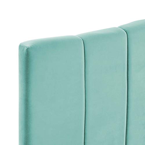 Modway Camilla Channel Tufted Performance Velvet Full/Queen Headboard in Mint