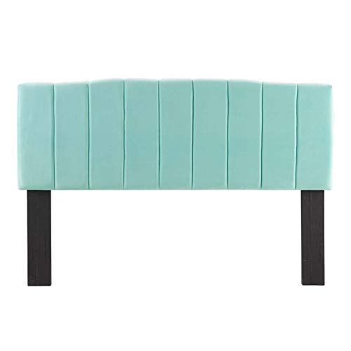 Modway Camilla Channel Tufted Performance Velvet Full/Queen Headboard in Mint