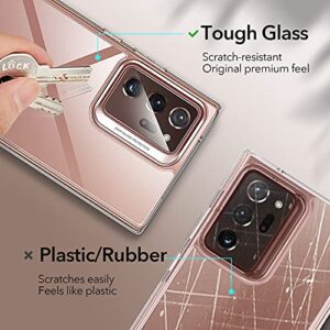 ESR Glass Case Compatible with Samsung Galaxy Note 20 Ultra 6.9”, Scratch-Resistant Tempered-Glass Back, Flexible Frame, Echo Series, Clear