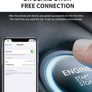 Bluetooth 5.0 Receiver with Microphone Little Bluetooth 3.5mm Aux Adapter Wireless Audio Car Kit with 3.5mm Jack for Car Vehicle Home Stereo Speaker Amplifier Music Streaming Hands-Free Calling