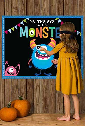 Joy Bang Halloween Party Games for Kids Pin The Eye on The Monster Game Halloween Party Activities Pin Game Party Favors for Children Monster Party Game