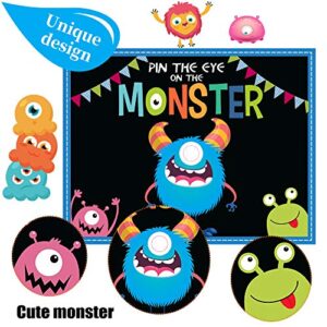 Joy Bang Halloween Party Games for Kids Pin The Eye on The Monster Game Halloween Party Activities Pin Game Party Favors for Children Monster Party Game