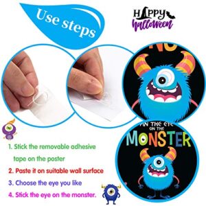 Joy Bang Halloween Party Games for Kids Pin The Eye on The Monster Game Halloween Party Activities Pin Game Party Favors for Children Monster Party Game