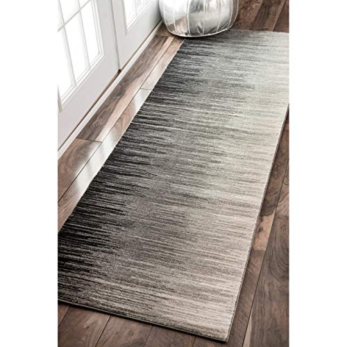 nuLOOM Lexie Ombre Runner Rug, 2' 6" x 6', Black