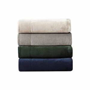 Eddie Bauer Ultra-Plush Collection Throw Blanket - Reversible Sherpa Fleece Cover, Soft & Cozy, Perfect for Bed or Couch, Full/Queen, Chrome Grey