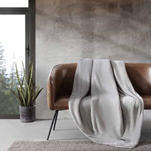 Eddie Bauer Ultra-Plush Collection Throw Blanket - Reversible Sherpa Fleece Cover, Soft & Cozy, Perfect for Bed or Couch, Full/Queen, Chrome Grey