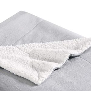 Eddie Bauer Ultra-Plush Collection Throw Blanket - Reversible Sherpa Fleece Cover, Soft & Cozy, Perfect for Bed or Couch, Full/Queen, Chrome Grey