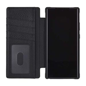 Case-Mate Samsung Galaxy Note 20 Ultra Wallet Phone Case - 6.9" Black - Genuine Leather with Wireless Charging - Wallet Folio Case for Note 20 Ultra 5G - Landscape Stand with Cash and Card Holder