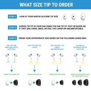 COMPLY Foam Ear Tips for Apple AirPods Pro Generation 1 & 2, Ultimate Comfort| Unshakeable Fit| Assorted S/M/L, 3 Pairs