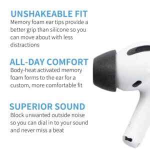 COMPLY Foam Ear Tips for Apple AirPods Pro Generation 1 & 2, Ultimate Comfort| Unshakeable Fit| Assorted S/M/L, 3 Pairs