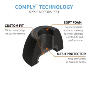 COMPLY Foam Ear Tips for Apple AirPods Pro Generation 1 & 2, Ultimate Comfort| Unshakeable Fit| Assorted S/M/L, 3 Pairs