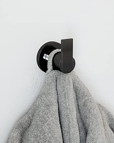 Design House 582676 Eastport Contemporary Robe Hook for Bathroom Bedroom Closet or Kitchen Matte Black