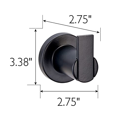 Design House 582676 Eastport Contemporary Robe Hook for Bathroom Bedroom Closet or Kitchen Matte Black