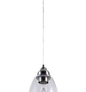 YaoKuem Pendant Lighting Fixture, Hanging Ceiling Lights with E26 Medium Base, Metal Housing with Clear Glass, Bulbs not Included, 2-Pack