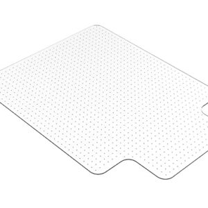 HOMEK Office Chair Mat for Carpeted Floors - Clear Carpet Chair Mat with Lip 48”x 36”x 0.09”