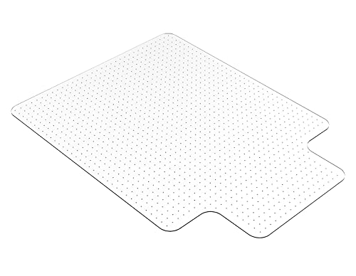 HOMEK Office Chair Mat for Carpeted Floors - Clear Carpet Chair Mat with Lip 48”x 36”x 0.09”