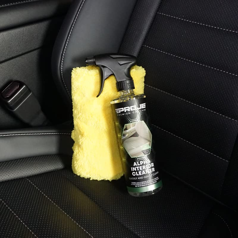 Proje Premium Car Care - Alpha Interior Cleaner - Leather Seat Cleaner - Multi-Surface Safe - Interior Car Cleaning Spray - PH Balanced - All in One Cleaner - Safe on Dash, Leather, Vinyl, Plastics, Trim, Glass, & More