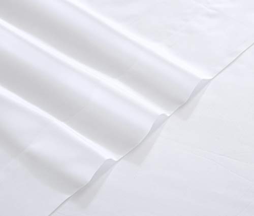 Laura Ashley Home | Tencel Collection | Bed Sheet Set - Silky Soft, Moisture-Wicking & Breathable Bedding, King, Augusta White