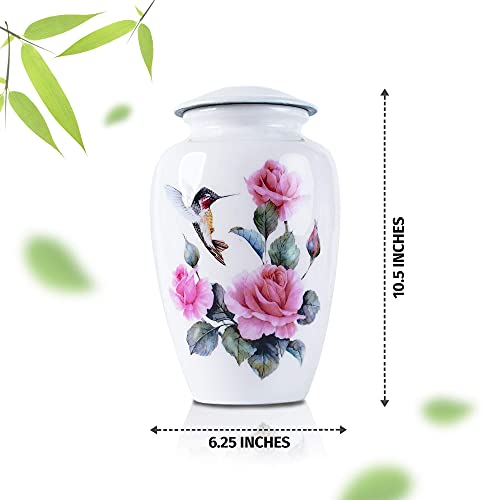 BOLD & DIVINE Adult Hummingbird Cremation Urn | Human Ashes Adult Memorial urn, Burial, Funeral Cremation Urns | 200 Cubic Inches (Large Adult)