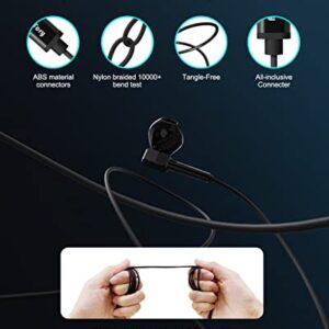 iFory USB C Earphones, HiFi Stereo Type C Earbuds Stereo in-Ear Earbud USB C Headphones with Mic and Volume Control Compatible with Google Pixel 3/2/XL, Sony XZ2, iPad Pro Black