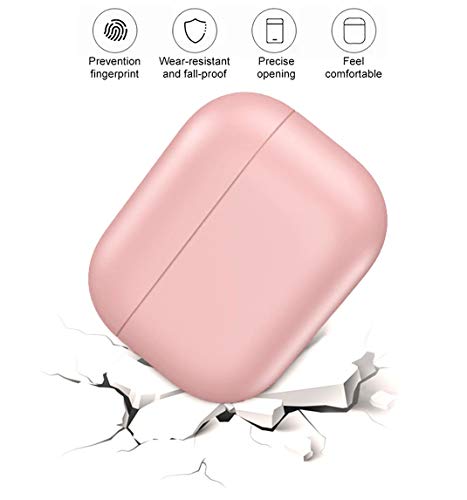 Airpods Pro Case Cover,AirPods Pro Case Protection No Keychain,Silicon Ultra-Thin Soft Cover Skin Compatible with Airpods Pro(Pink)