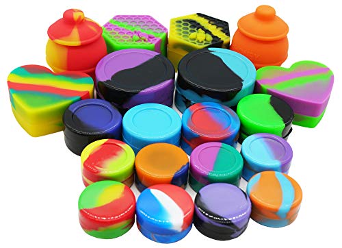 Silicone Wax Concentrate Multi Compartment Containers Large Non-stick Jars (20)