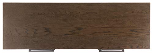 Safavieh Couture Collection Estelle Dark Walnut 6-Drawer Dresser, Ash Brown/Gunmetal