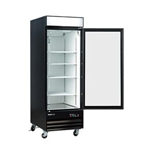 PEAKCOLD Large Capacity Upright Commercial Glass Door Display Cooler & Refrigerator, 23 Cubic Ft