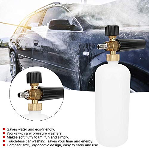 Car Pressure Washer,1L 1/4in Practical and Dependable Car Wash Foam Spray Bottle High Pressure Foamer Washing Pump Cannon Cleaning Tool