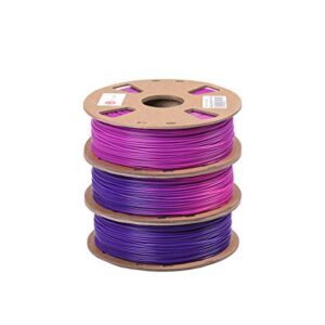 KYUUBI Purple Blue to Pink Color Changing with Temperature 3D Printer Filament PLA 1.75 mm 1 KG (2.2 LBS) Color Changing with Temperature PLA