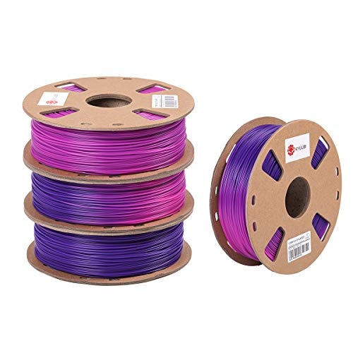 KYUUBI Purple Blue to Pink Color Changing with Temperature 3D Printer Filament PLA 1.75 mm 1 KG (2.2 LBS) Color Changing with Temperature PLA