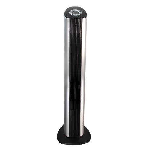 Comfort Zone CZTF420BK 42" Oscillating Tower Fan with Remote and High-Performance Centrifugal Blades, Black