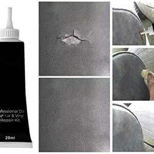 Advanced Leather Repair Gel,Leather Conditioner, Advanced Leather Repair Gel Black Leather and Vinyl Repair Kit, Heals & Restores Dry, Cracked, Scratched Leather (Black)