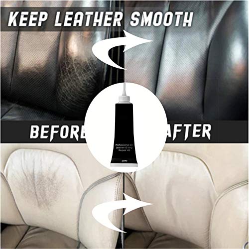 Advanced Leather Repair Gel,Leather Conditioner, Advanced Leather Repair Gel Black Leather and Vinyl Repair Kit, Heals & Restores Dry, Cracked, Scratched Leather (Black)