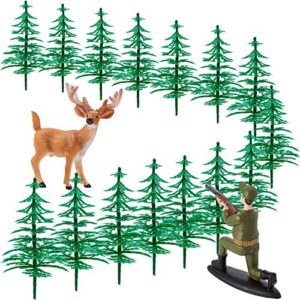 17 pieces deer hunting cake topper christmas tree cake decorations deer hunting theme cake topper for birthday party deer hunting halloween supplies