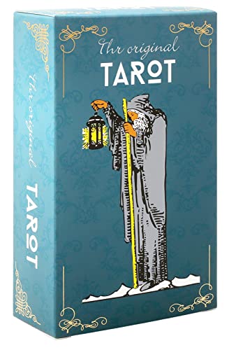 MagicSeer Original Tarot Cards,78 Durable Large Tarot Card Decks for Beginners and Expert,Tarot Cards Set with Velvet Tarot Card Bag Pouch for Gifts,Fortune Telling Cards Game