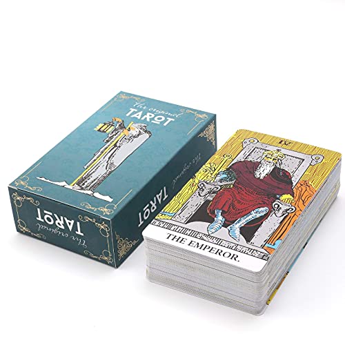 MagicSeer Original Tarot Cards,78 Durable Large Tarot Card Decks for Beginners and Expert,Tarot Cards Set with Velvet Tarot Card Bag Pouch for Gifts,Fortune Telling Cards Game