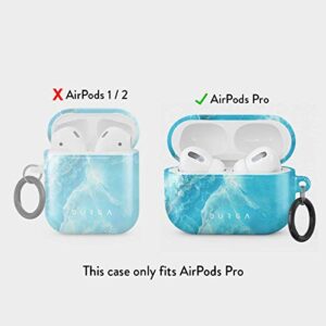 BURGA Airpod Hardcase Compatible with Apple Airpods PRO 2019 Charging Case, Sky Blue Teal Marble Turquoise Azure Ocean Sea Waves Bright Stone Cute Case for Women, Protective Hard Plastic Case Cover