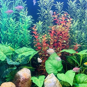 2 Pcs Artificial Water Plants, Fish Tank Aquarium Decorations, Made of Soft Plastic