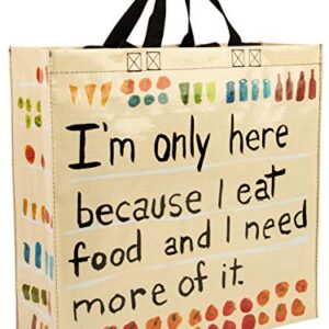 Blue Q Shoppers, Reusable Grocery Bag, Sturdy, Easy-to-Clean, 15" h x 16" w x 6" d, made from strong 95% recycled material (Multi)