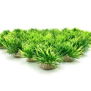 40 Pcs Artificial Small Water Plants, Fish Tank Aquarium Grass Decorations, Made of Soft Plastic