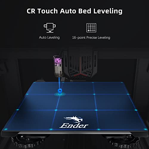 Official Creality Ender 3 V2 Neo 3D Printer with CR Touch Auto Leveling Kit PC Spring Steel Platform Full-Metal Extruder, 95% Pre-Installed 3D Printers with Resume Printing and Model Preview Function