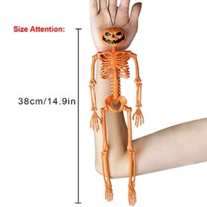 BLUELF Halloween Pumpkin Skeleton Decorations for Halloween Party Decor