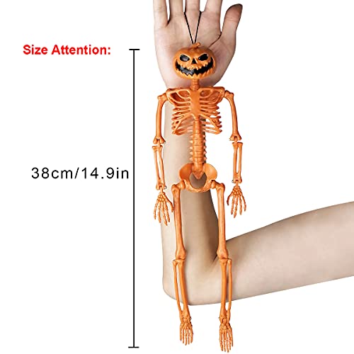 BLUELF Halloween Pumpkin Skeleton Decorations for Halloween Party Decor